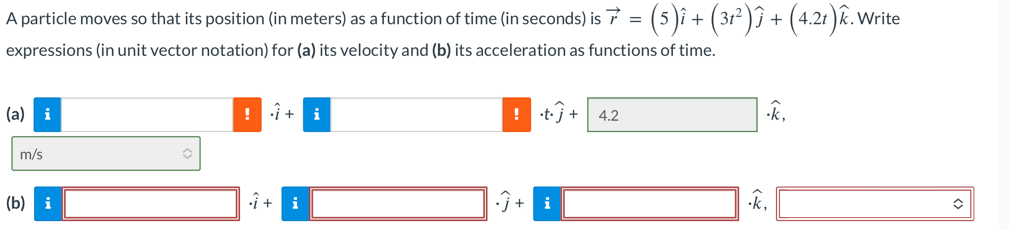 Solved A particle moves so that its position (in meters) ﻿as | Chegg.com