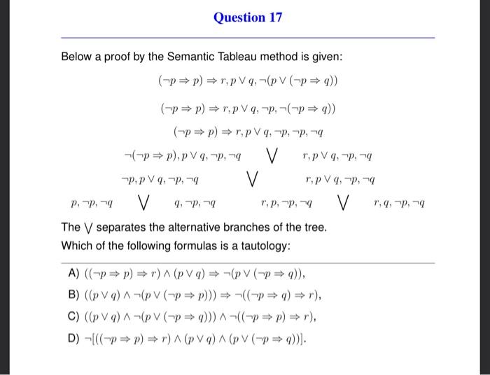 17) LOGIC IN computer science. IF YOU DONT KNOW THE | Chegg.com