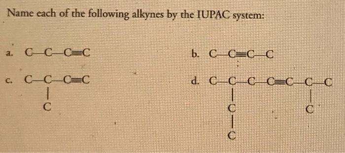 Solved 42. Name the following alkenes by the IUPAC system: | Chegg.com
