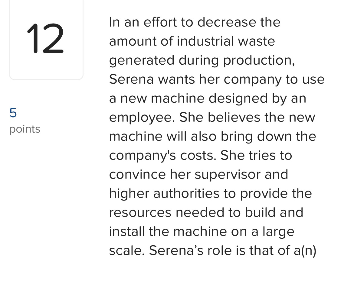Solved 125In an effort to decrease the amount of industrial | Chegg.com