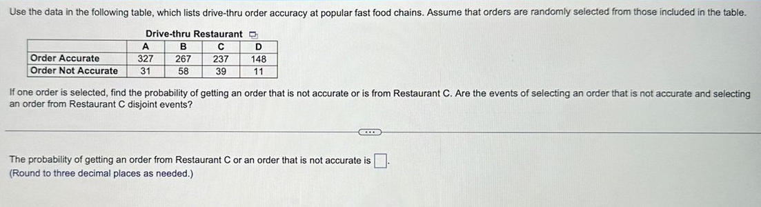 Solved Use the data in the following table, which lists | Chegg.com