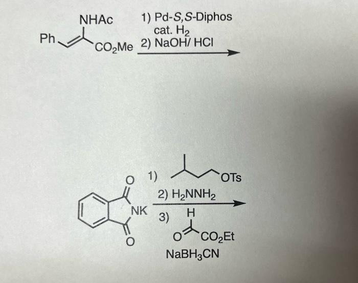 Solved 1) Pd-S,S-Diphos cat. H2 | Chegg.com