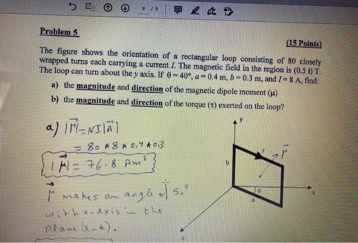 Solved 9 / 9 Problem 5 (15 Points) The figure shows the | Chegg.com