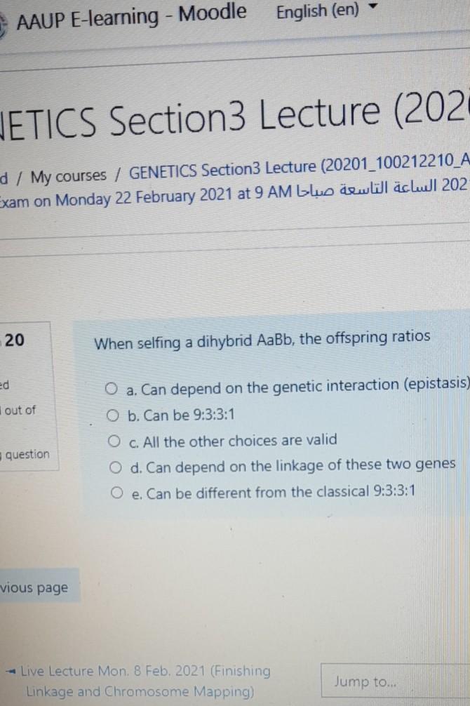 Solved AAUP E-learning - Moodle English (en) HETICS Section3 | Chegg.com