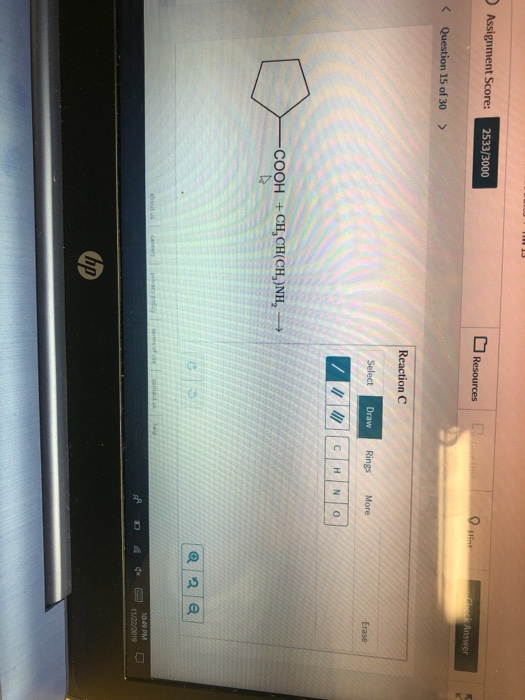 Solved Assignment Score: 2533/3000 Resources Hint Check | Chegg.com