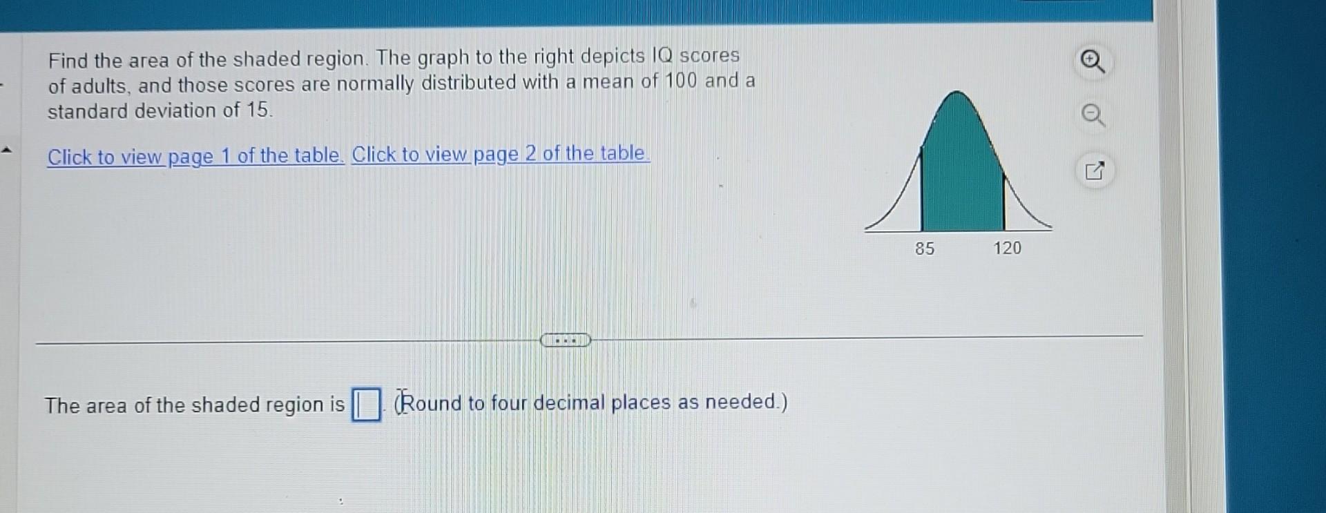 Solved Find the area of the shaded region. The graph to the | Chegg.com