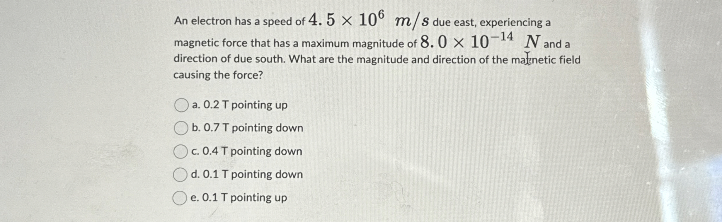 High Quality SOLUTION An electron has a speed of 4.5×106ms ﻿due east, | Chegg.com