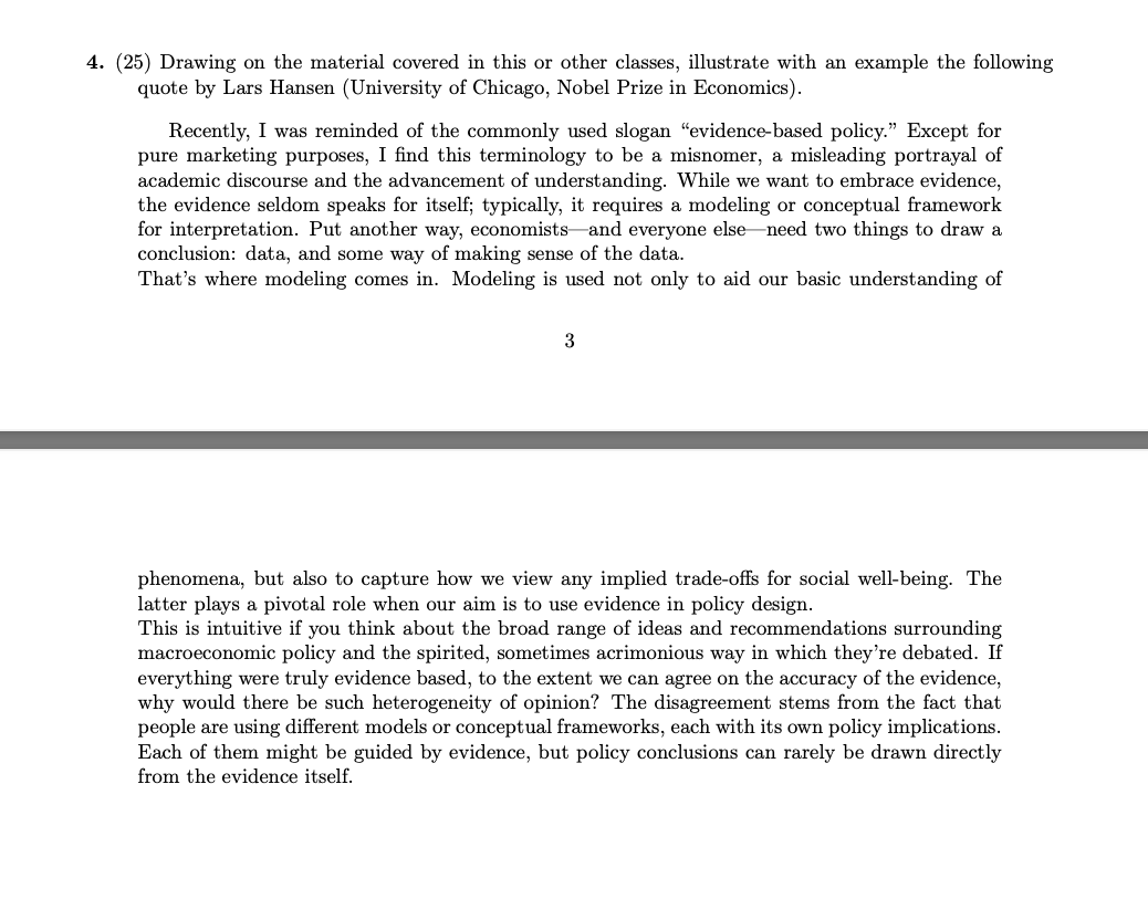 Solved (25) ﻿Drawing on the material covered in this or | Chegg.com