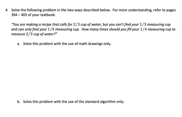 Solved Solve the following problem in the two ways described | Chegg.com