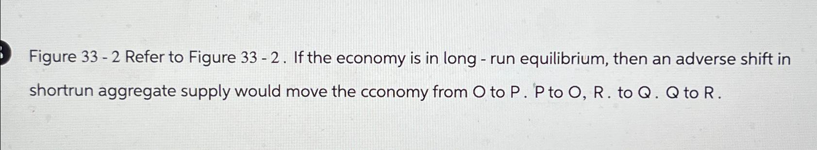 Solved Figure 33-2 ﻿Refer to Figure 33-2. ﻿If the economy is | Chegg.com
