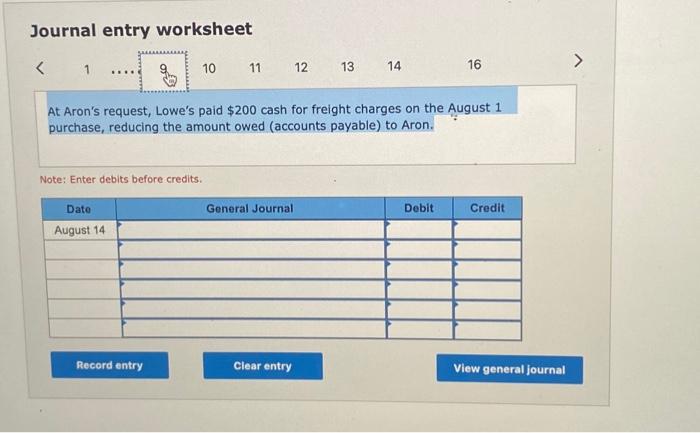 Solved Journal entry worksheet Note: Enter debits before | Chegg.com