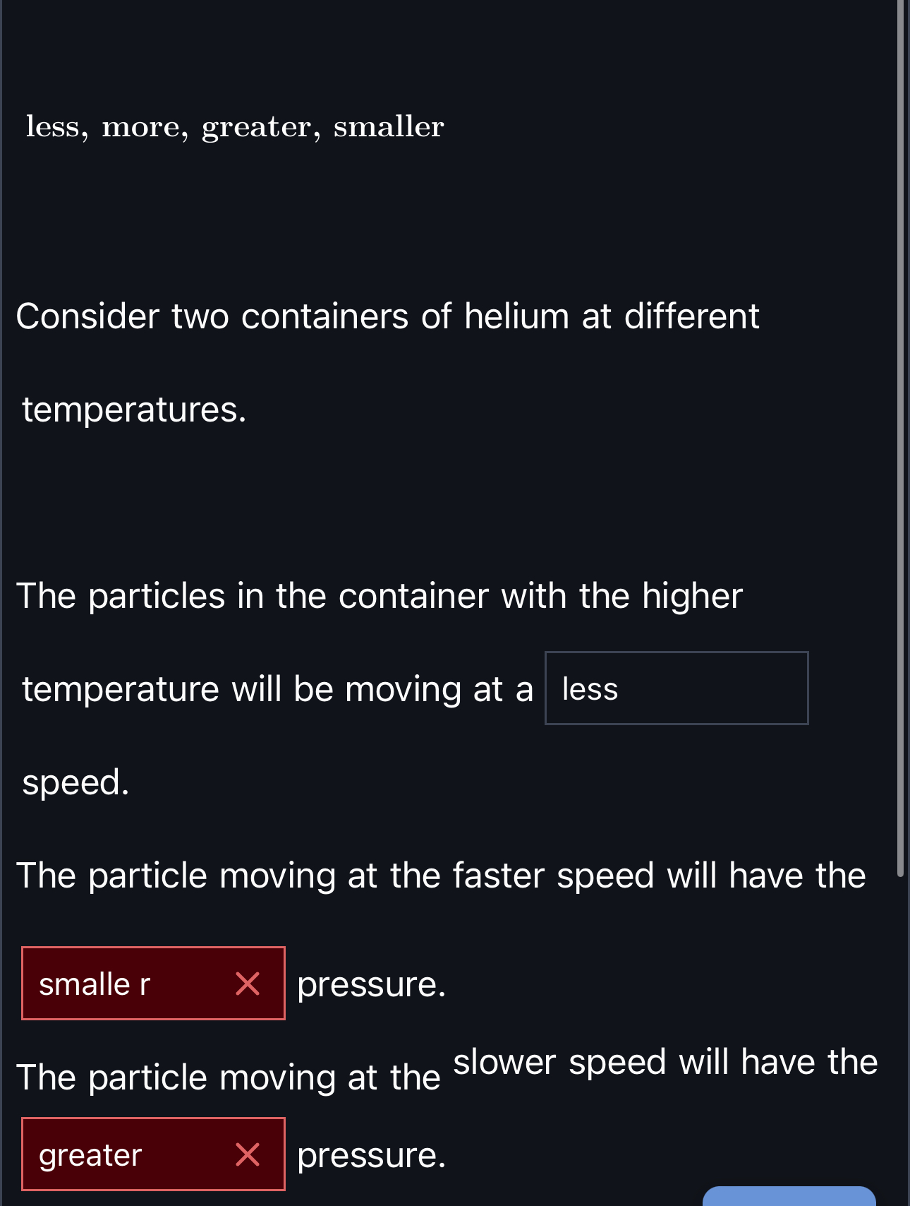 Solved less, more, greater, smallerConsider two containers | Chegg.com