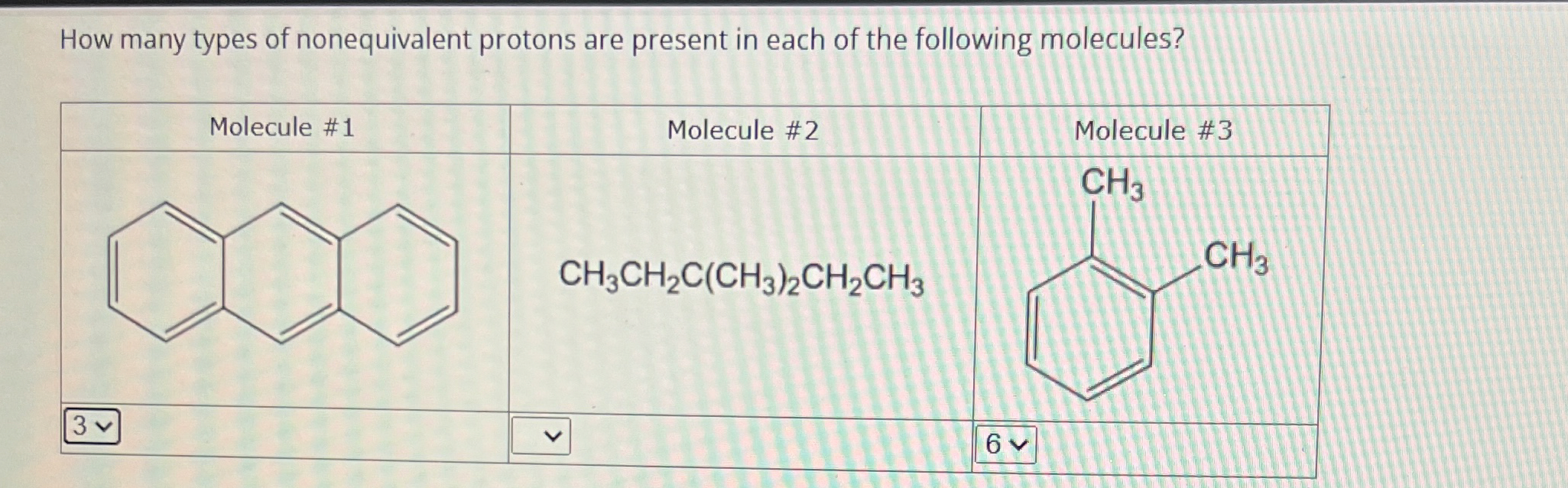 Solved How many types of nonequivalent protons are present | Chegg.com