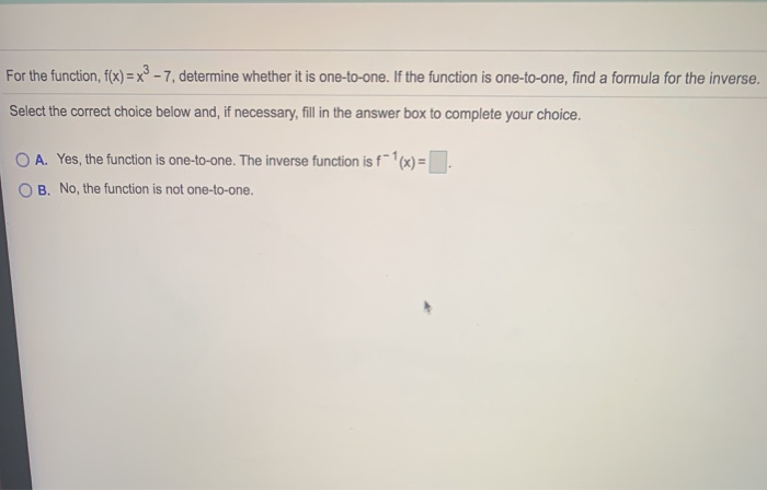 Solved For the function, f(x) = x2 - 7, determine whether it | Chegg.com