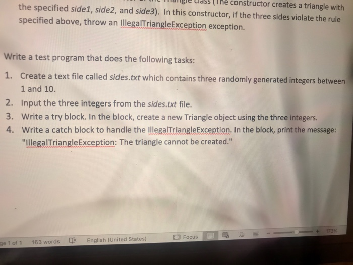 Solved Lab #3 Modified the Triangle class you created for | Chegg.com Solved Lab #3 Modified the Triangle class you created for | Chegg.com