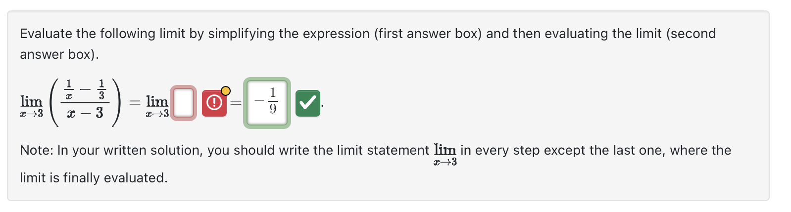 Solved Evaluate the following limit by ﻿simplifying the | Chegg.com
