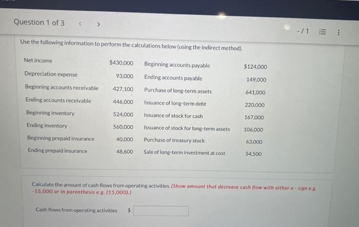 Solved Use the following information to perform the | Chegg.com
