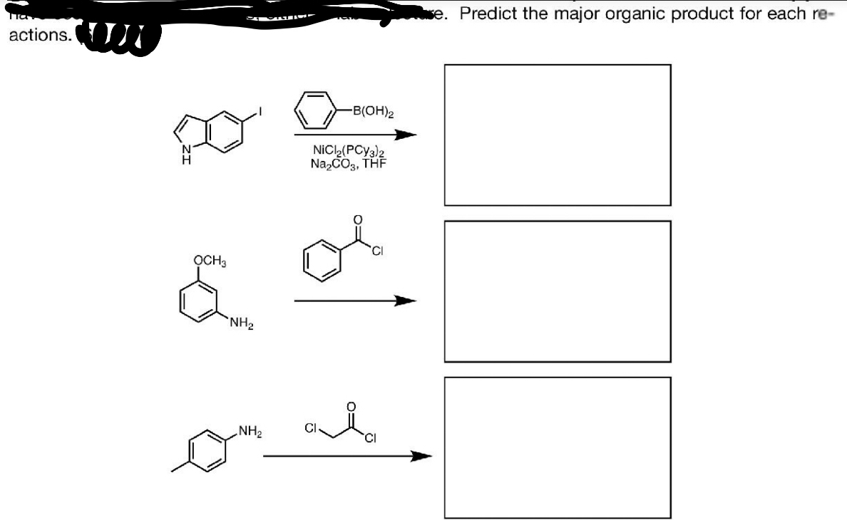 Solved Predict the major organic product for each action | Chegg.com