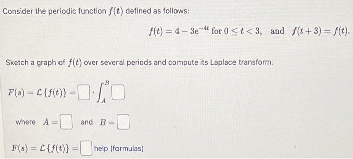 Solved Consider the periodic function f(t) defined as | Chegg.com