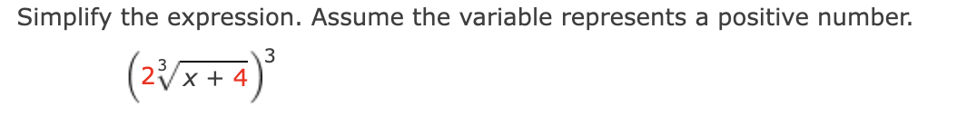 Solved Simplify the expression. Assume the variable | Chegg.com