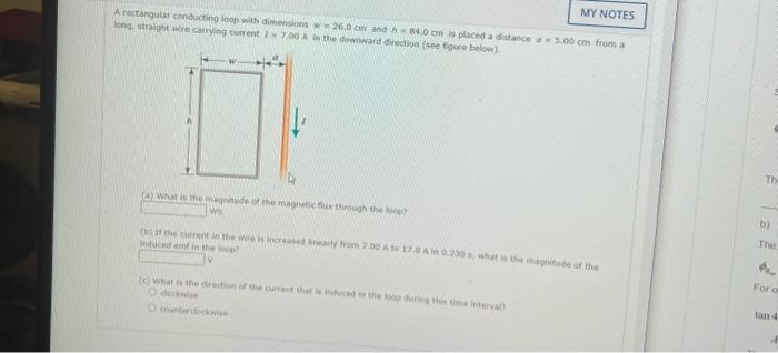 Solved A rectangular conducting loop with dimenslons | Chegg.com