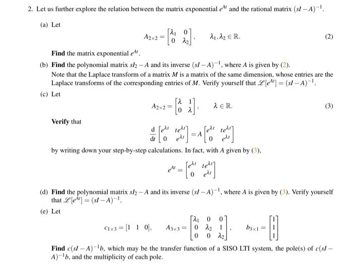 Solved 2. Let us further explore the relation between the | Chegg.com