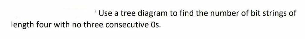Solved Use a tree diagram to find the number of bit strings | Chegg.com