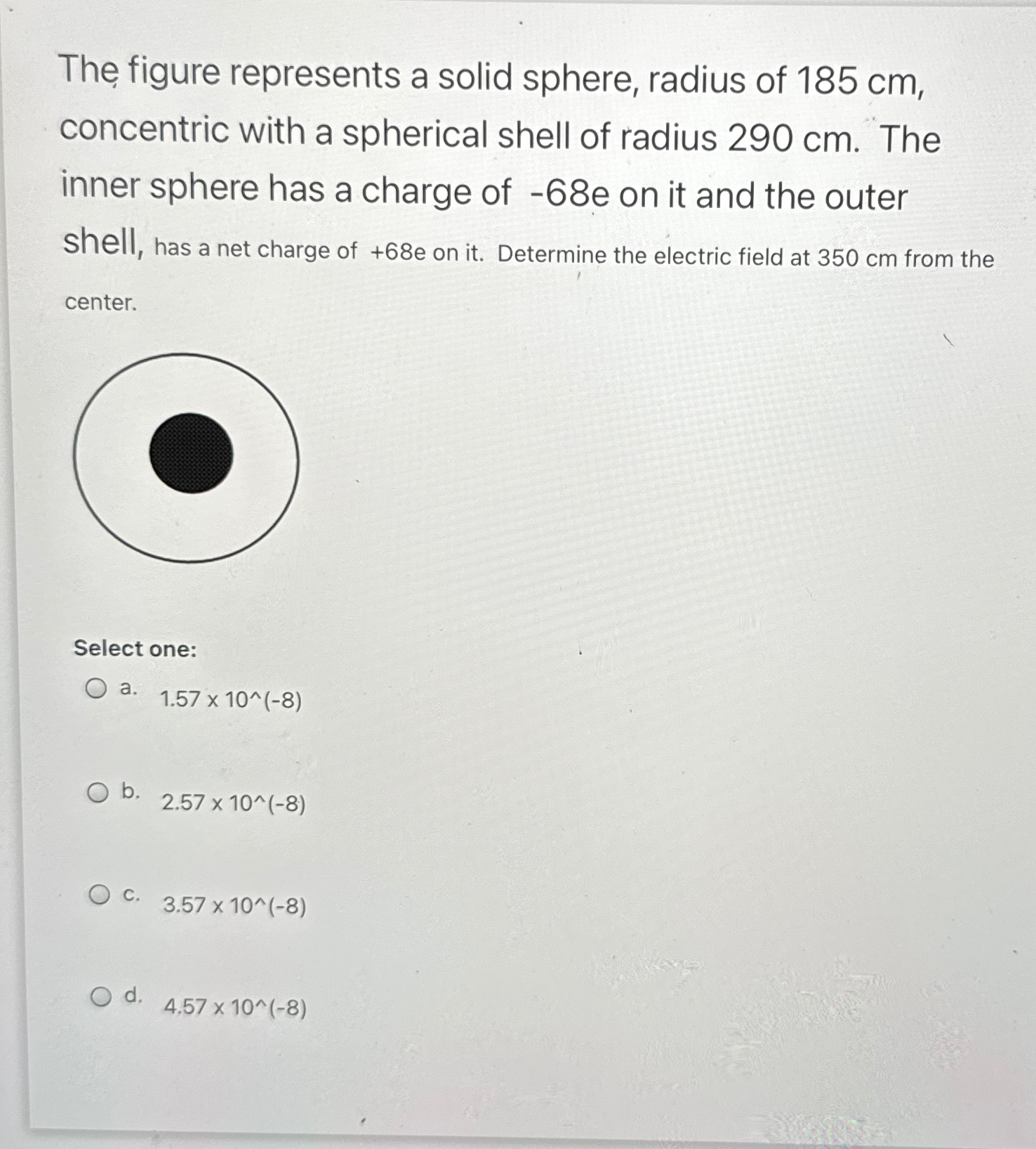 Solved The figure represents a solid sphere, radius of | Chegg.com