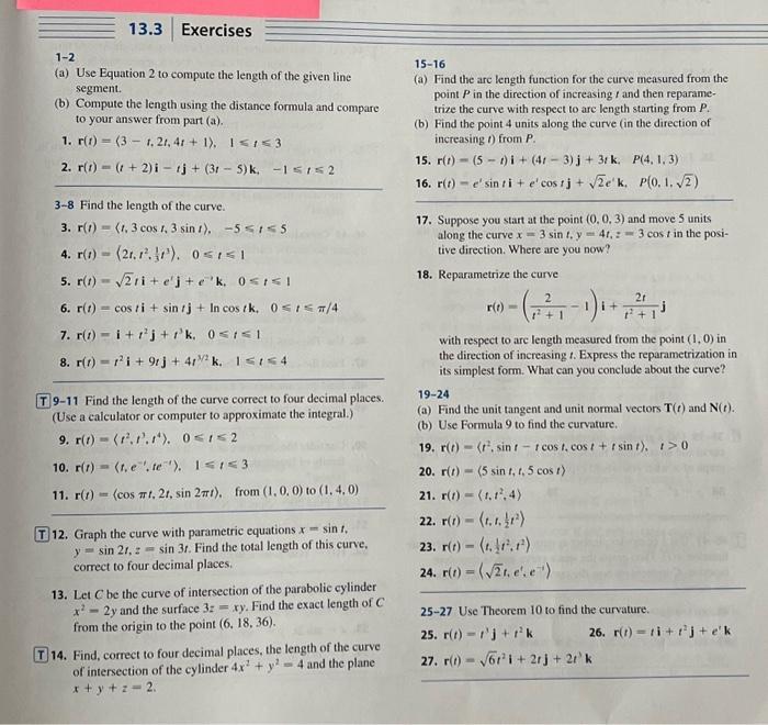 Solved 13.3 : #3,5,7,21,27 13.2 : #27 (second photo)PLEASE | Chegg.com