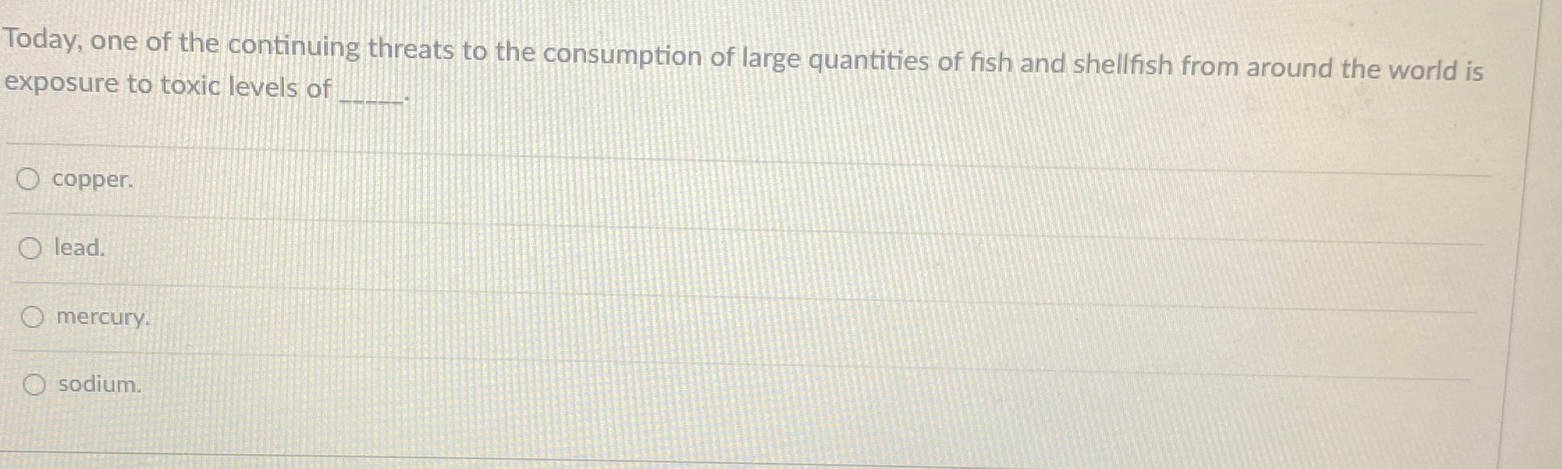 Solved Today, one of the continuing threats to the | Chegg.com