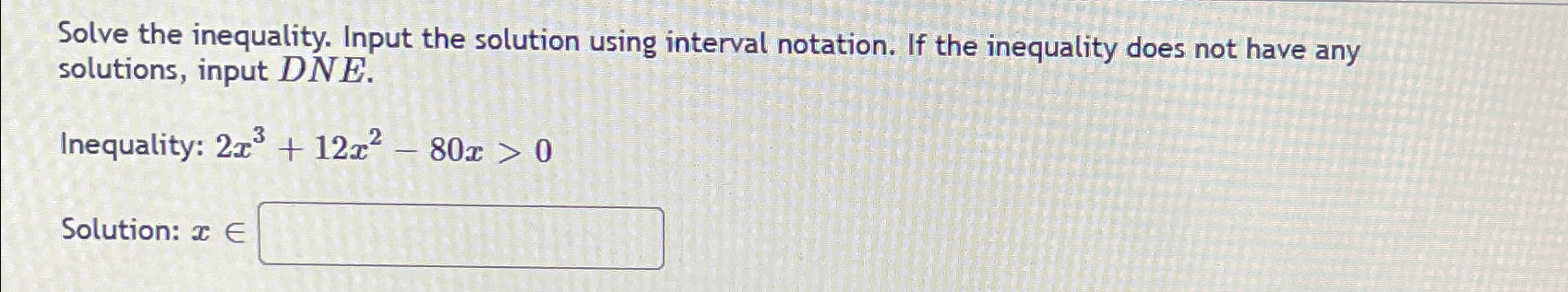 Solved Solve the inequality. Input the solution using | Chegg.com