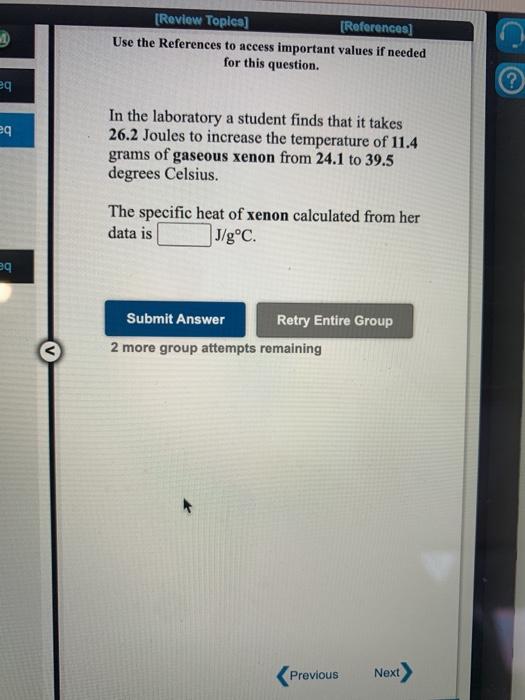 Solved [Review Topics] [References] Use the References to | Chegg.com