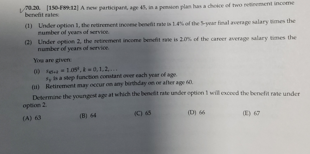 Solved Un nuevo participante, de 45 ﻿años de edad, en un | Chegg.com