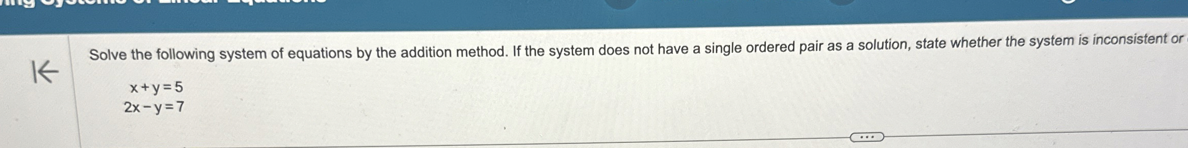 Solved Solve the following system of equations by the | Chegg.com