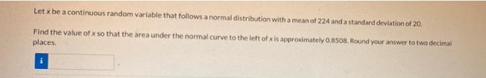 Solved a Let xbe a continuous random variable that follows a | Chegg.com