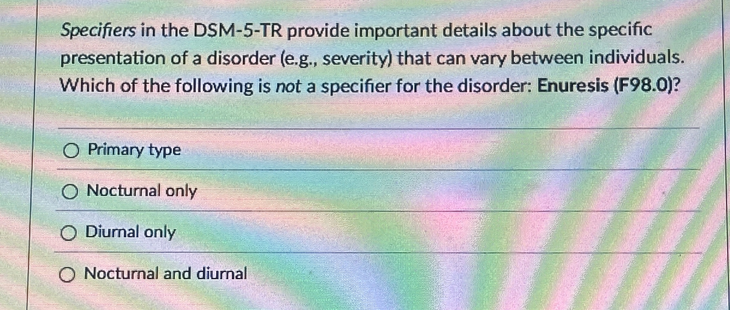 Solved Specifiers in the DSM-5-TR provide important details | Chegg.com