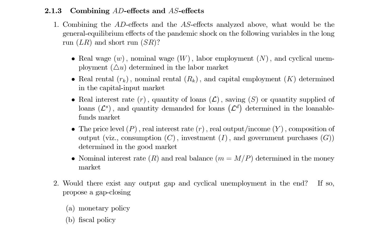 Solved assume for simplicity that the country in question | Chegg.com
