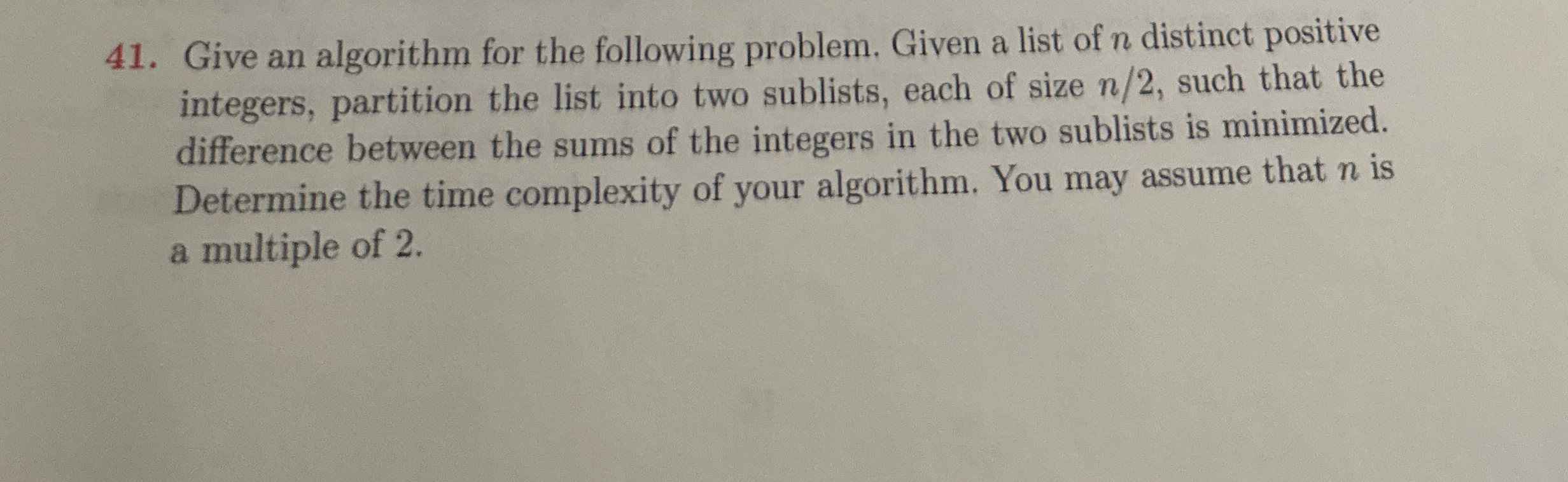 Solved Write a program using java.Give an algorithm for the | Chegg.com