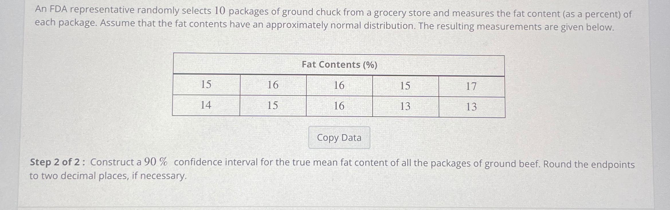 Solved An FDA representative randomly selects 10 ﻿packages | Chegg.com