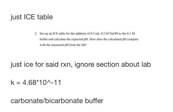 Solved just ICE table 2. Set up an ICE table for the | Chegg.com