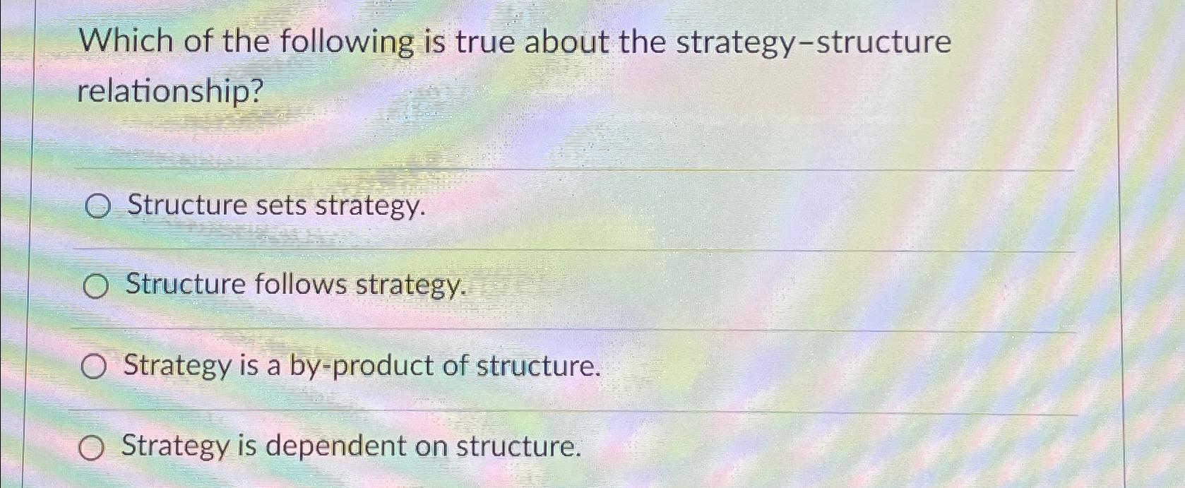 Solved Which of the following is true about the | Chegg.com