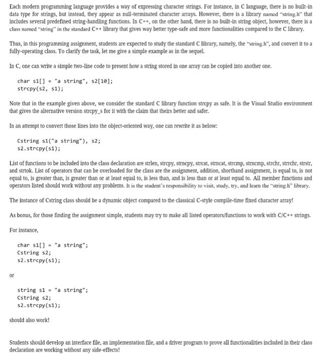 Each modern programming language provides a way of | Chegg.com