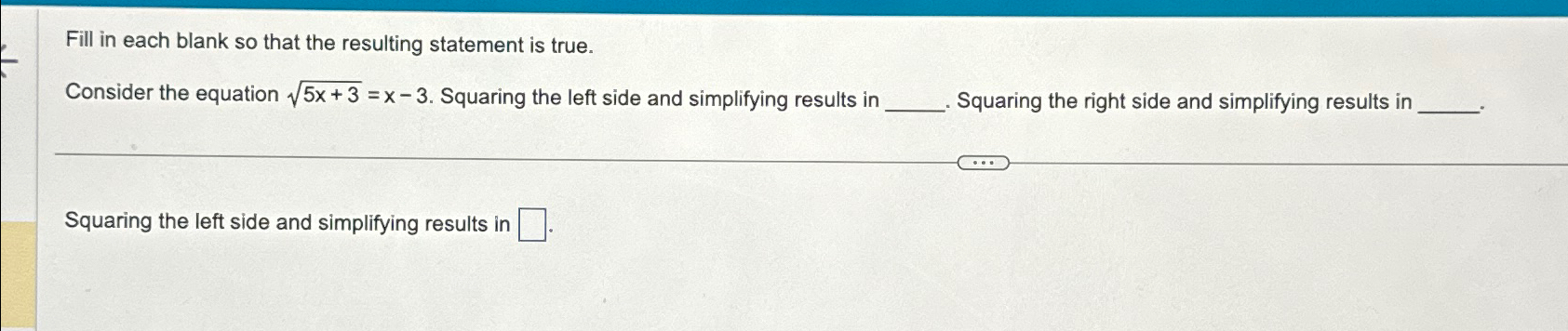 Solved Fill in each blank so that the resulting statement is | Chegg.com