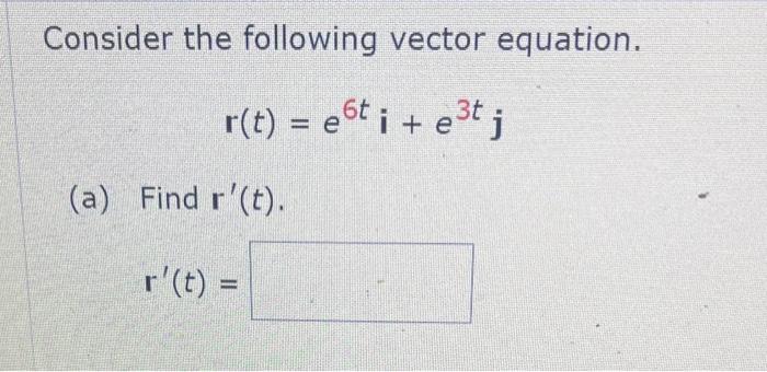 Solved Consider the following vector equation. | Chegg.com