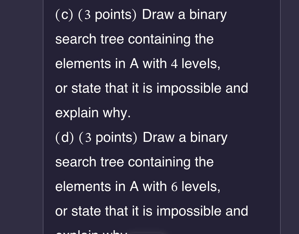Solved for array A =[1,3,10,12,55,57,91,98,100](c) (3 | Chegg.com