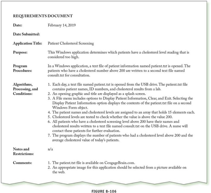 REQUIREMENTS DOCUMENT Date: February 14, 2019 Date | Chegg.com