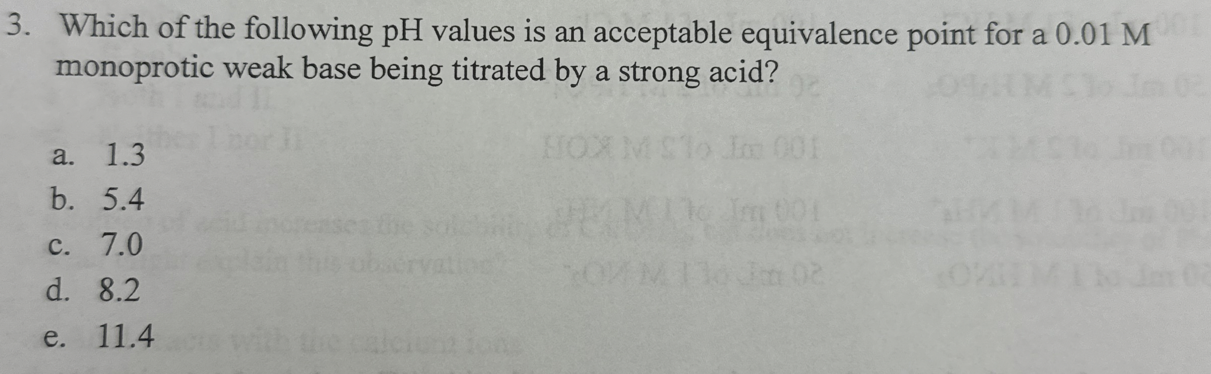 Solved Which of the following pH values is an acceptable | Chegg.com