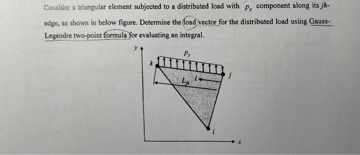 Solved Consider The Quadratic Triangular Element As Shown In