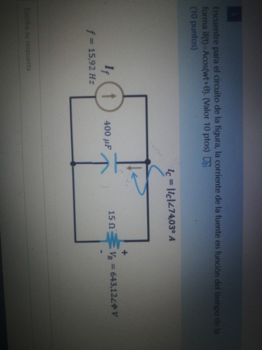 Solved Find for the circuit in the figure, the source | Chegg.com