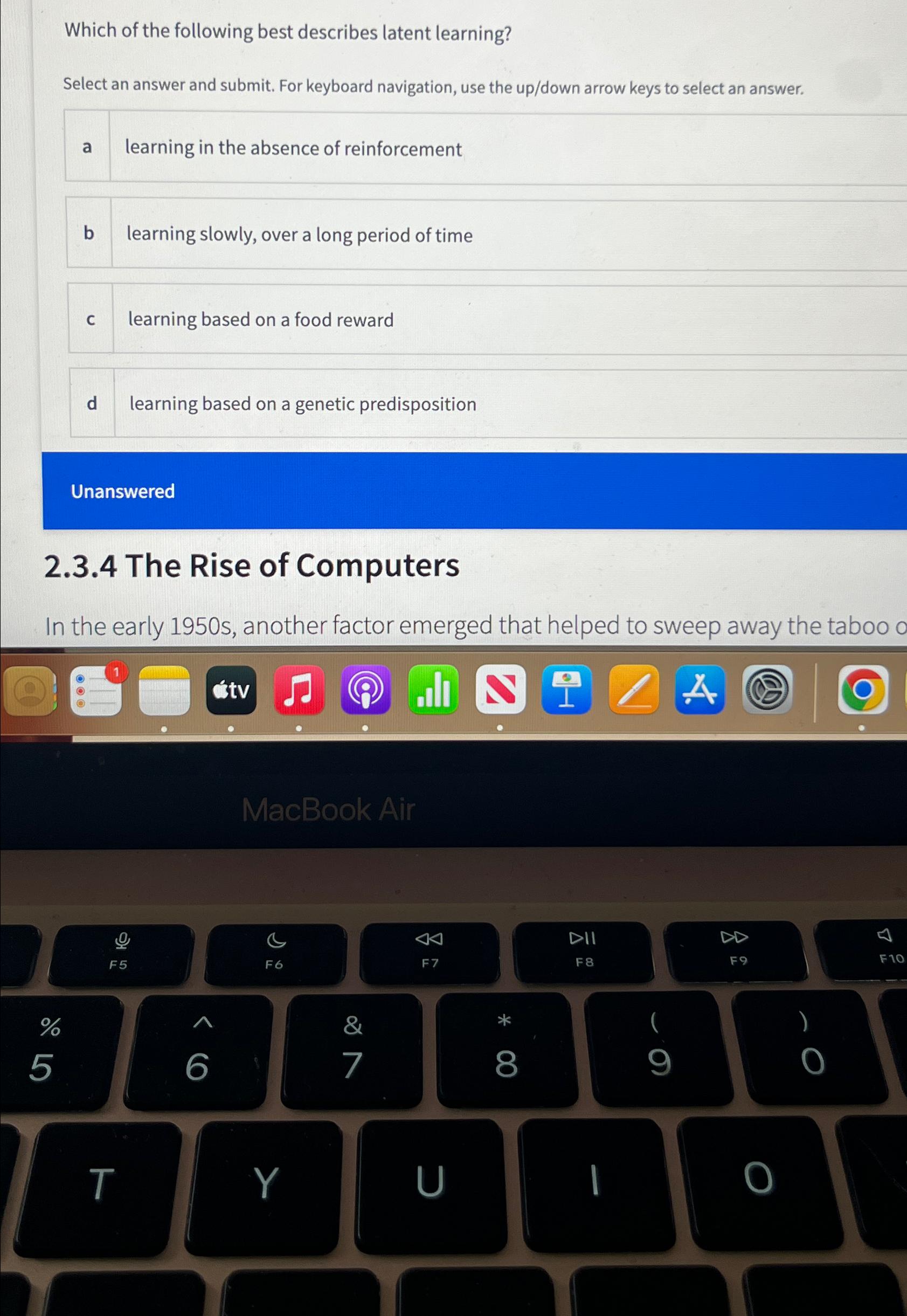 Solved Which of the following best describes latent | Chegg.com